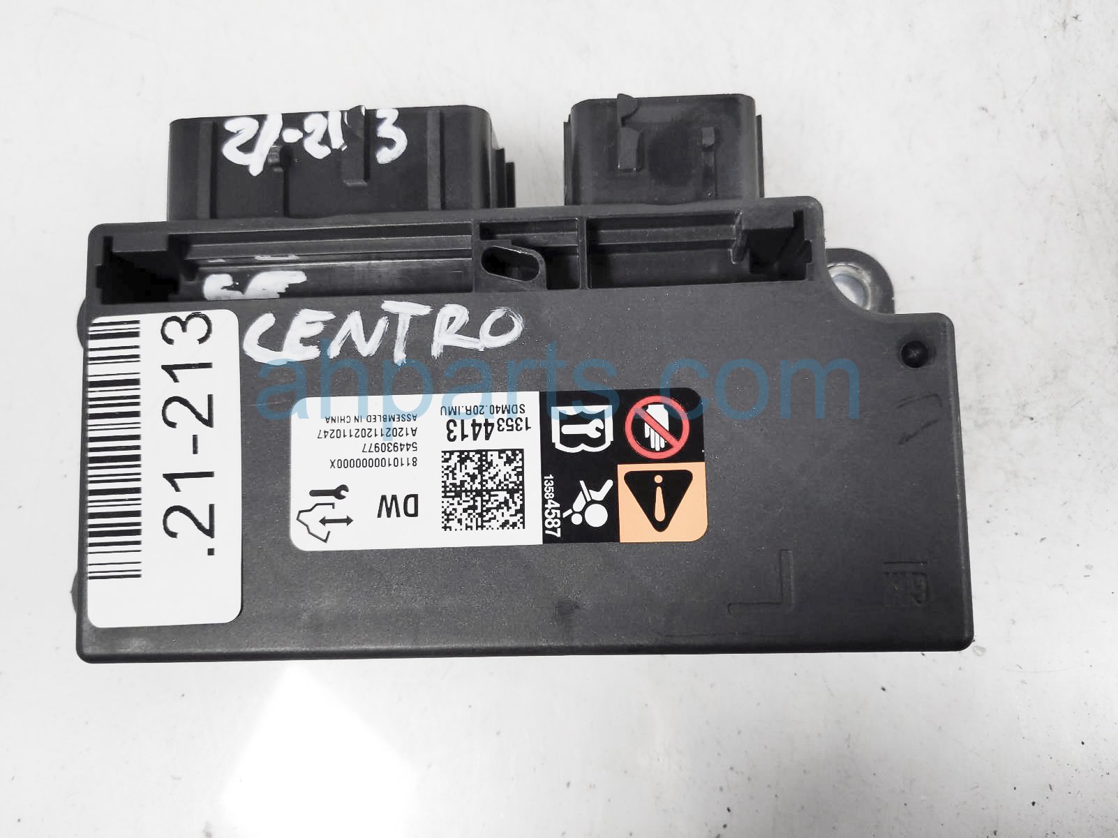 Sold 2021 Chevy Trailblazer Srs Airbag Module - Bad - Blown A/b 13534413