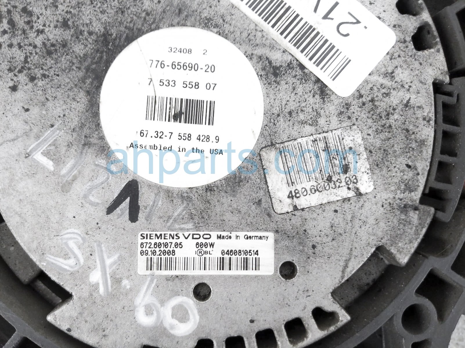 Sold 2009 BMW X5 Cooling Radiator Fan Assembly 17-42-8-618-240,