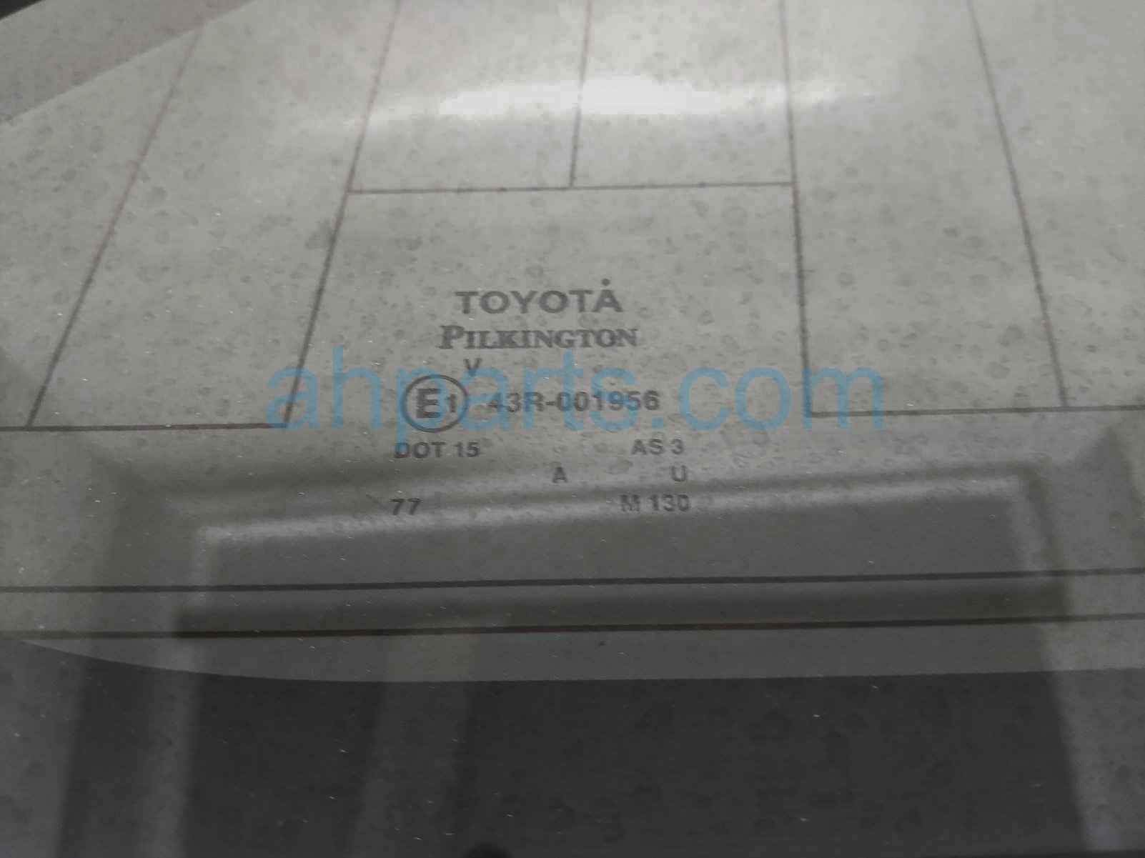 Sold 2016 Toyota Highlander Passenger Quarter Window Glass 62710-0E150,