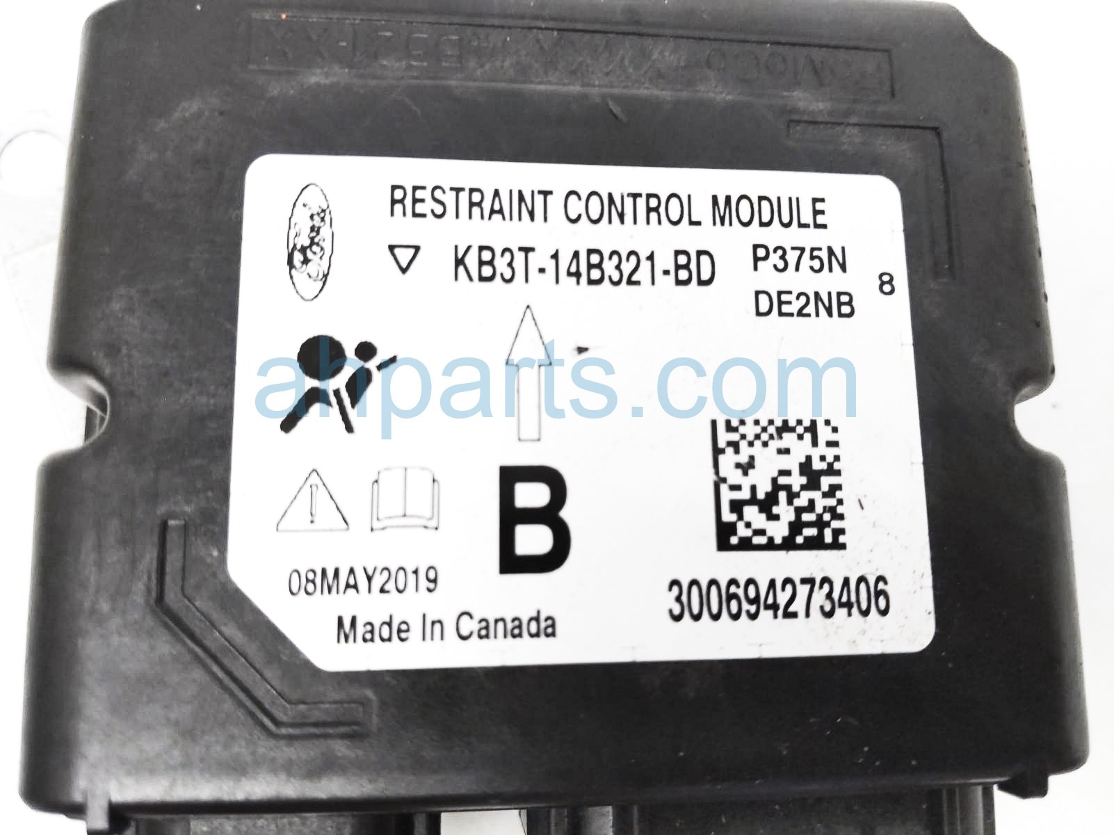 Sold 2019 Ford Ranger Srs Air Bag Control Module - Good KB3Z-14B321-B,
