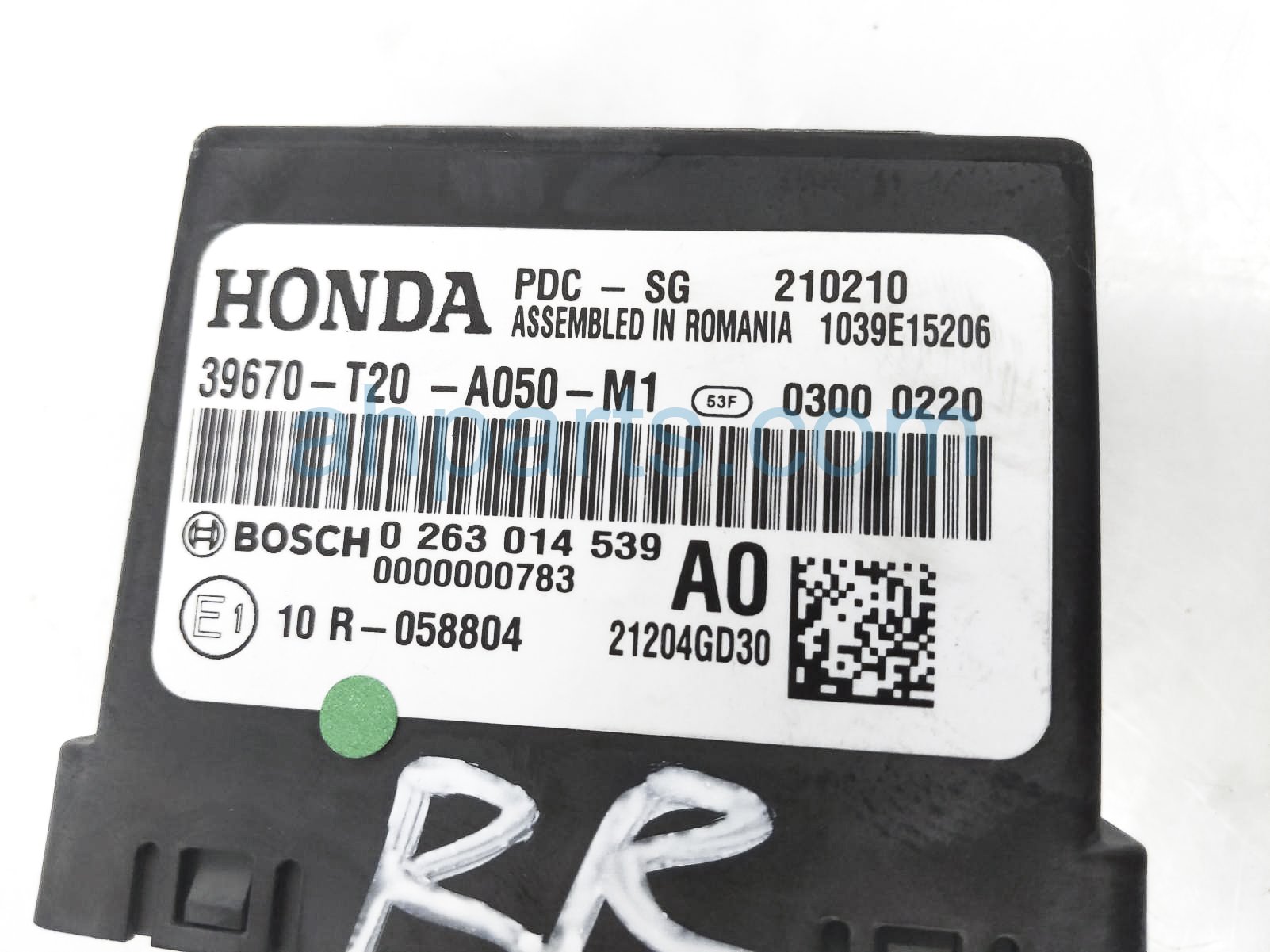 Sold 2022 Honda Civic Parking Sensor Module Unit 39670-T20-A05,