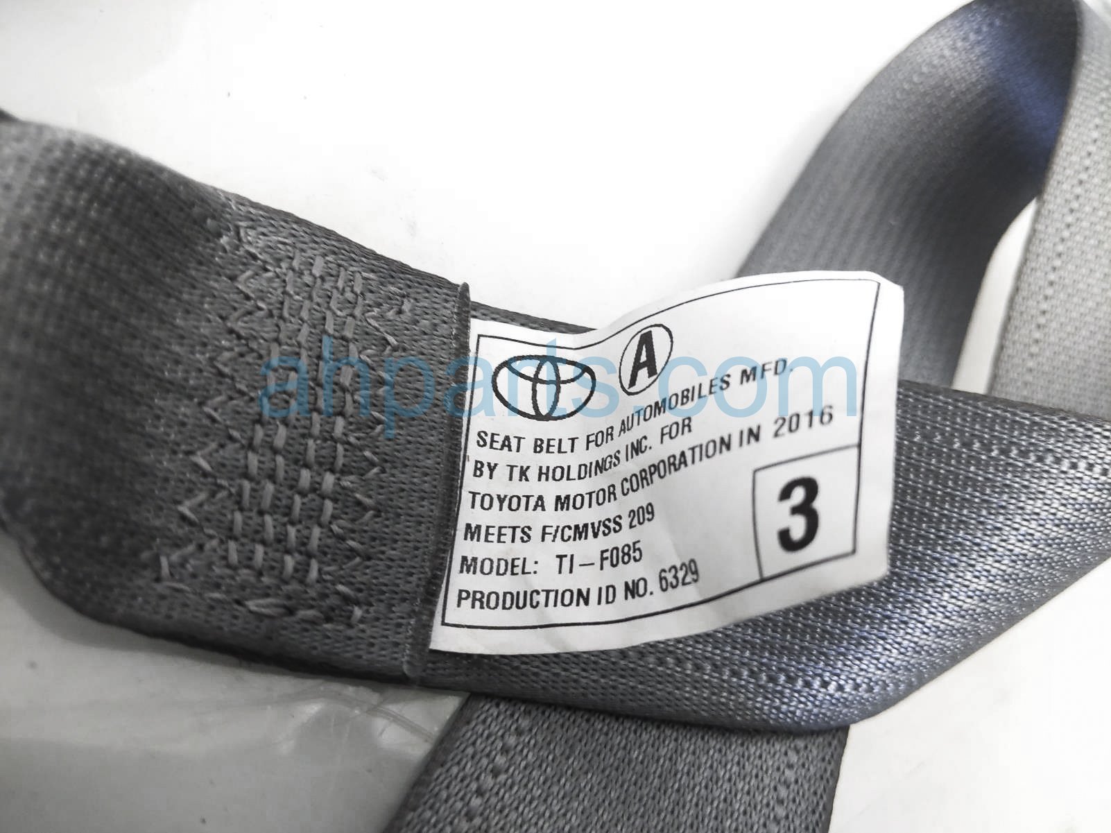Sold 2017 Toyota Sienna Rear 3rd Row Passenger Seat Belt - Grey 73560 ...