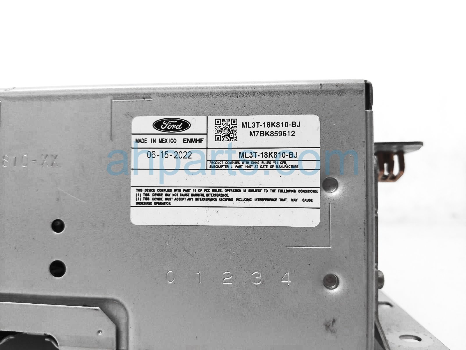 2022 Ford F150 Audio / Radio Receiver Unit ML3T-18K810-BJ,