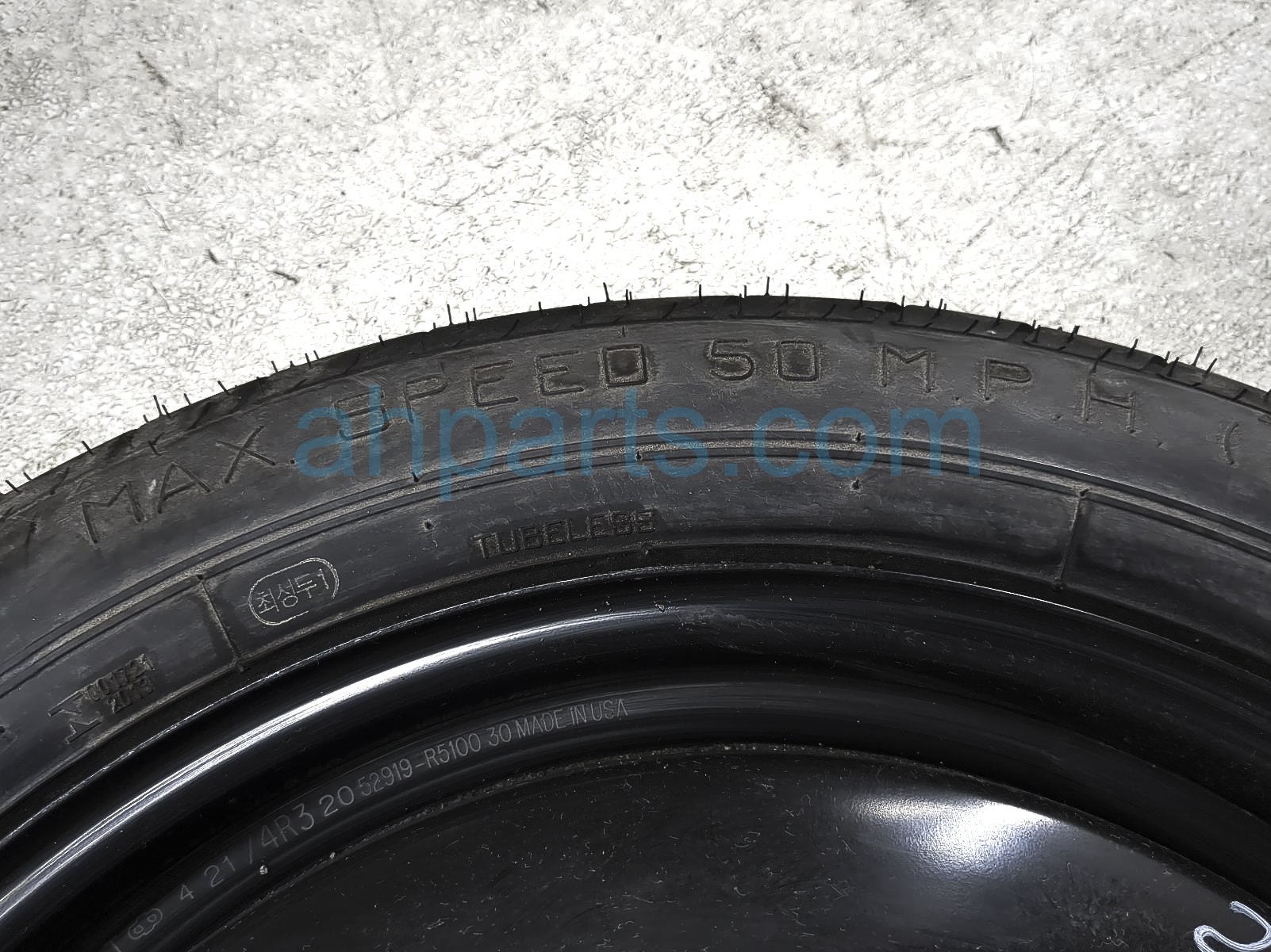 2021 Hyundai Santa Fe Rim T135/90d17 Spare Donut Wheel + Tire 52919-R5100,