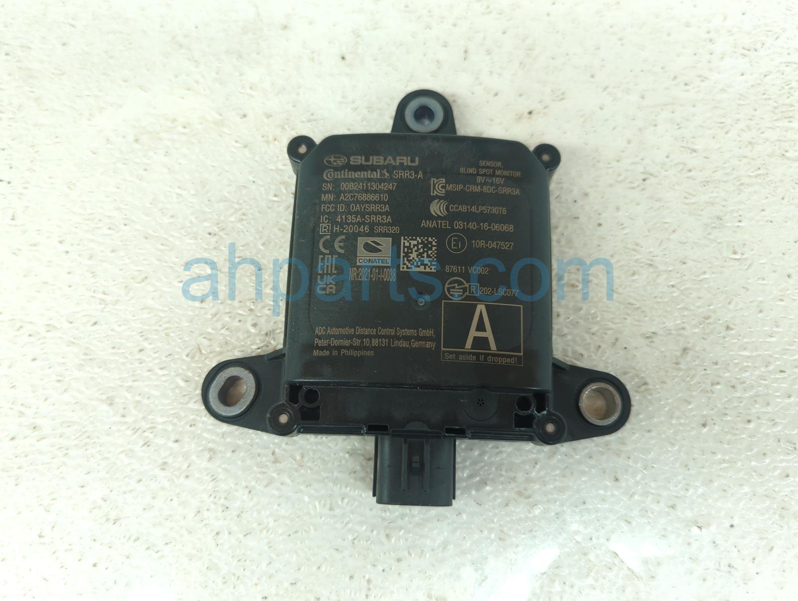 Sold 2024 Subaru Forester Rear Passenger Object Radar Sensor 87611VC002